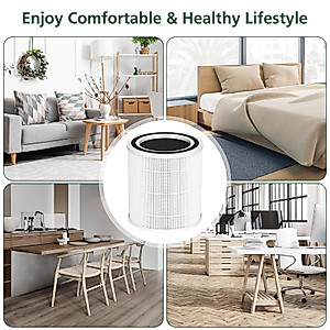 2 Pack AC400 Air Purifiers Replacement Filter for Purivortex AC400 Air Purifier, 3-in-1 H13 True HEPA Technology High Efficiency, White