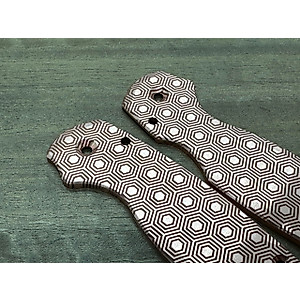 HONEYCOMB engraved Copper Scales for Spyderco Para 3