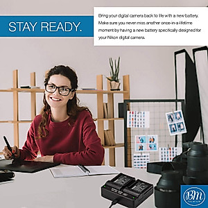 BM 2 EN-EL19 Batteries & Dual Battery Charger for Nikon Coolpix A300, W100, W150, S3100, S3200, S3300, S3500, S3600, S3700, S4100, S4200, S4300, S5200, S5300, S6400, S6500, S6800, S6900, S7000 Cameras