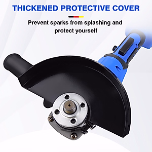 Cordless Angle Grinder 21V Cordless Grinder w/3.0Ah Li-Ion Battery & Charger, 10000 RPM Brushless Motor, 4.5'' Wheel Diameter Grinding Disc & Side Auxiliary Handle, for Grinding Cutting Polishing DIY