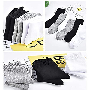 JAMEGIO 18 Pairs Toddler Boys Girls Short Socks Breathable Cotton Kids Socks(2-4 Years)