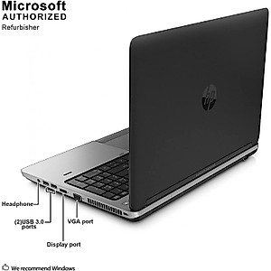 HP Probook 650 G1 Business Laptop, 15.6 Inch FHD (1920x1080) Intel Core i5-4300 up to 3.2GHz, 16G DDR3, 256G SSD, DVD, DP, VGA, Windows 10 Pro 64 Bit-Multi-Language Supports (Renewed)