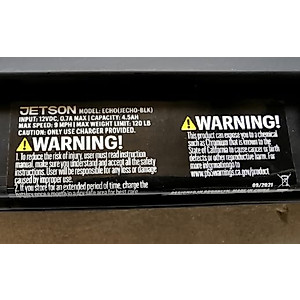 Jetson Echo Kids Electric Scooter, Thumb Throttle, 80-Watt Motor, Up To 9 MPH, Run Time Up To 40 Minutes Per Charge, Ages 8+, Black, JECHO-BLK