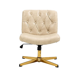 COOLMORE Home Office Desk Chair, Vanity Chair, Modern Adjustable Home Computer Executive Chair Swivel Task Chair for Small Space, Living Room, Make-up, Studying