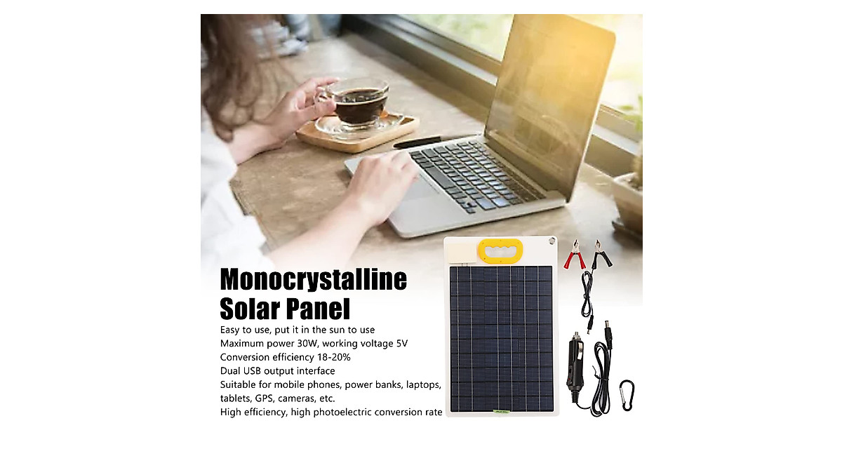 30W Portable Solar Panel Kit for Efficient Charging