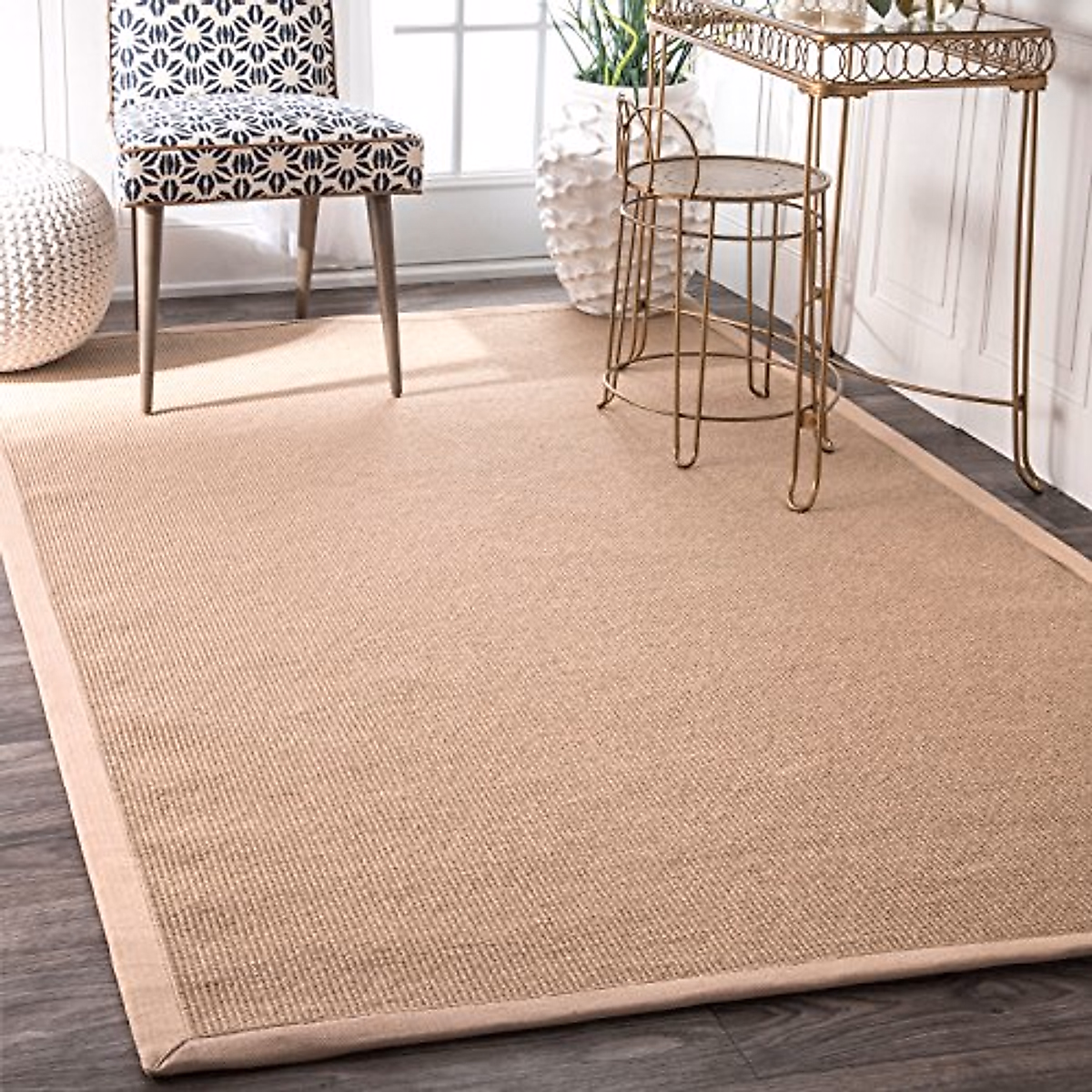 nuLOOM Laurel Machine Woven Jute Area Rug, 3' x 5', Beige