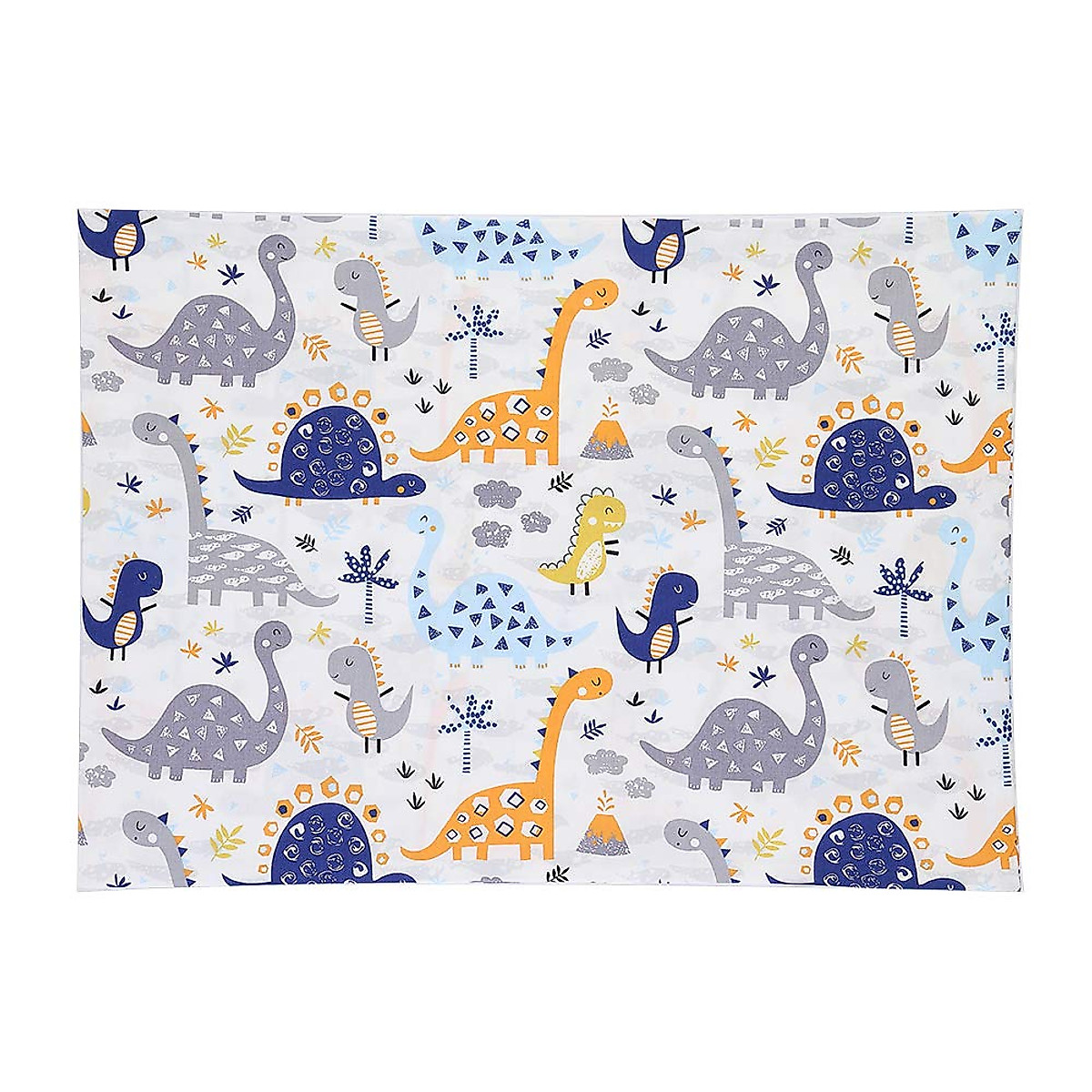 Kids Toddler Pillowcases 2 Packs Boy 100% Cotton 14x19 Fits Toddler Bedding Pillow 14x19, 13x18 Small Pillow (Blue Dinosaurs)
