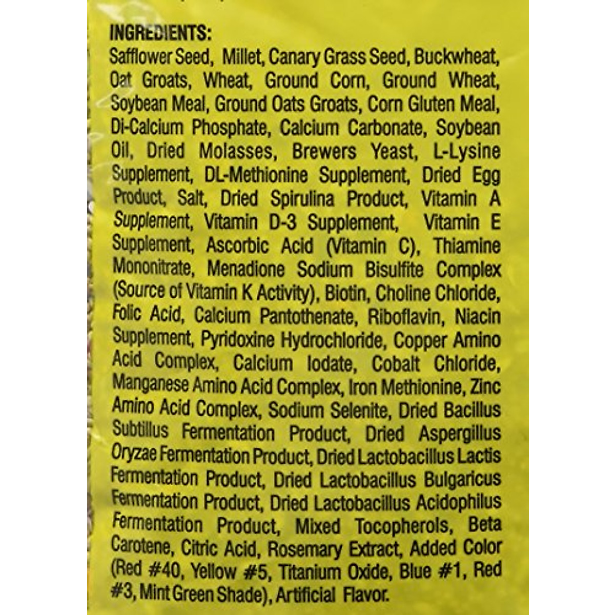 L Avian Plus Cockatiel Bird Food No Sunflower Mix, 5 lbs