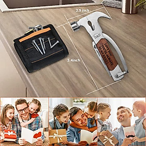 Christmas Gifts for Dad from Daughter Son Kids 12 in 1 Multitool Hammer Cool Gadgets Stocking Stuffer Gifts for Men Him Birthday Anniversary Thanksgiving Gifts Ideas for Father (with Gifts Box)