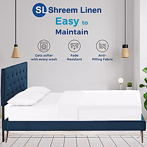 Twin Size Sheet Set -Luxury 4 Piece Bed Sheets for Twin Size Bed, Secure-Fit Deep Pocket Sheets with Elastic, Breathable Hotel Bed Sheets & Pillowcase Set, Wrinkle Free Oeko-Tex Sheets (White)