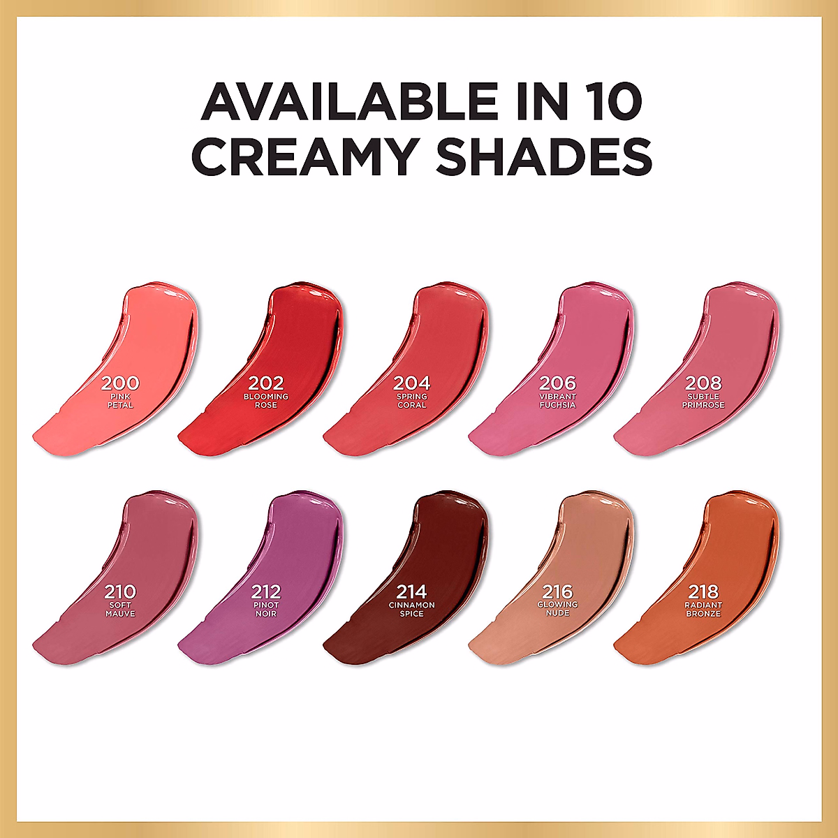 L’Oréal Paris Age Perfect Satin Lipstick with Precious Oils, 216 Glowing Nude, 0.13 Ounce