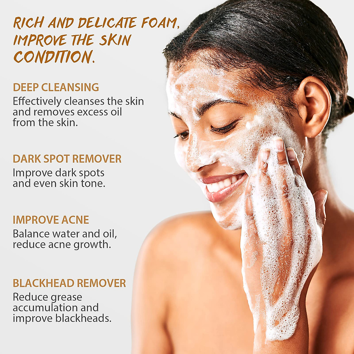 POP MODERN.C Kojic Acid Soap Turmeric Soap for Face and Body Vitamins C Soap for Acne Blackheads Christmas Gifts 2x100g Soaps 1pc Mesh Soap Pouch and Wooden Soap Holder