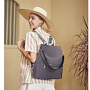 CLUCI Backpack for Women Travel Waterproof Nylon Anti Theft Lightweight Backpack Large Ladies Day Bags Dark Grey