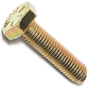 Hard-to-Find Fastener 014973251222 Grade 8 Fine Hex Cap Screws, 1/4-28 x 1, Piece-50 , yellow