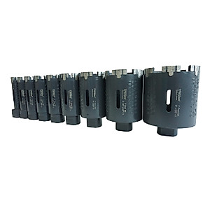 Trenion, T Core Drill Bits 1-3/8 Inch Advanced Technology on Diamond T Shape Segments for Hard Stone Concrete Marble Granite Brick for Dry Wet Drill Hole Saws 5/8"-11 Thread
