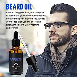 Beard Kit - Beard Growth Kit, Beard Grooming Kit with Beard Roller, Beard Growth Oil, Beard Serum, Balm, Comb, Beard Gifts Set for Men, Perfect Christmas Gifts for Dad/Boyfriend