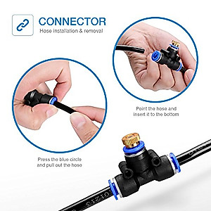 GLANT Misting Cooling System Misters Cooling 27ft Outdoor Mister for Patio Garden Greenhouse Umbrellas Irrigation Sprinkle with 27ft Misting Line + 11 Brass Mist Nozzles + a (3/4) Brass Adapter