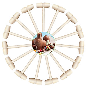 Pseutio 20 PCS Wooden Mallets Mini Wooden Hammers for Chocolate Crab Lobster Mallets Cute Beating Gavel Toys for Boys Girls