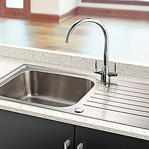 Kitchen Faucet Hole Cover Stainless Steel, Premium Sink Tap Hole Cover, Brushed Stainless Steel