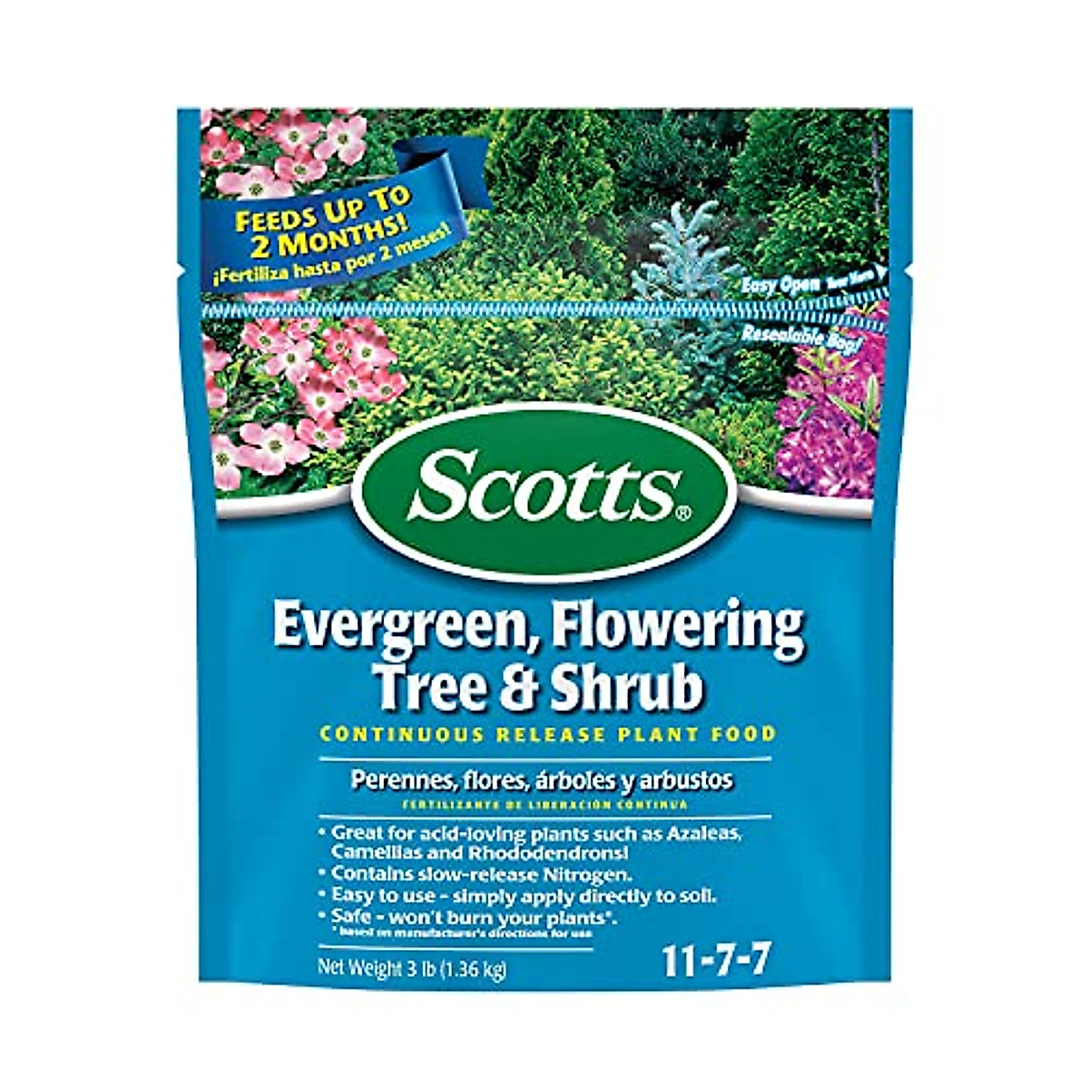 Scotts Evergreen, Flowering Tree & Shrub Continuous Release Plant Food 3 lb., 2-Pack