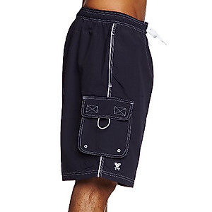 TYR Men's Solid Challenger Swim Shorts, Navy, Large