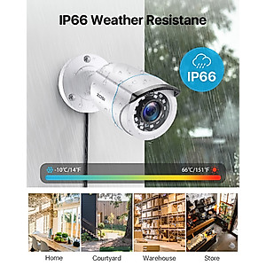 ZOSI 1080p Home Security Camera System Outdoor Indoor, H.265+ 5MP Lite CCTV DVR Recorder 8 Channel with 6 x 1080p Weatherproof Surveillance Bullet Camera, 80ft Night Vision, Remote Access, No HDD