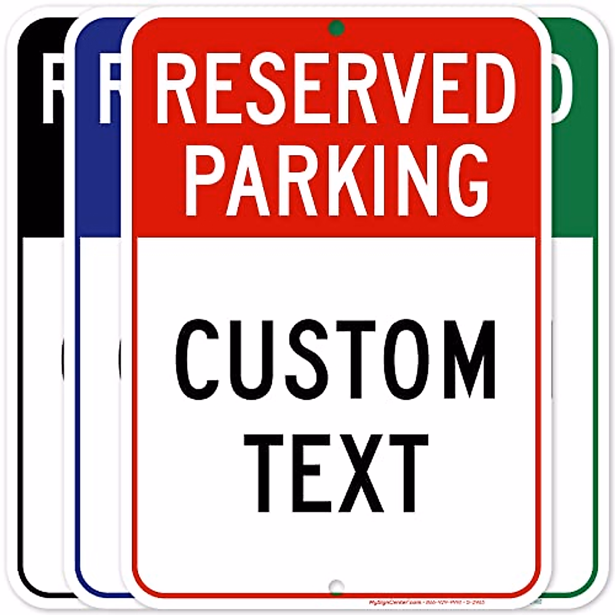 Reserved Parking Sign, Custom Parking Signs for Business, 10x14 Inches, Rust Free .040 Aluminum, Fade Resistant, Made in USA by My Sign Center (Post Holes)