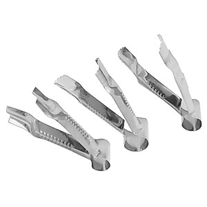 Stainless Steel Cake Lace Clips, 3Pcs Portable Cake Decorating Clamps Fondant Lace Clips Mould DIY Baking Tools 2 x 9cm/0.8 x 3.5in