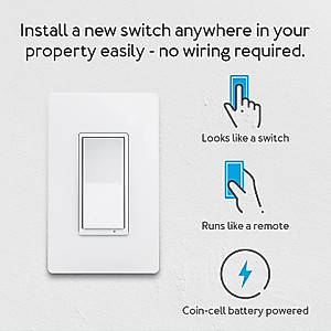 Zwave Wireless dimmer Switch, Aeotec WallMote 7, Remote Control/Scene Controller, Battery Powered, Z-Wave hub Required, Z-Wave Plus, illumino