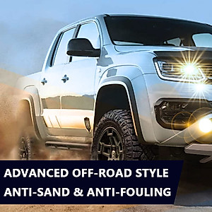 CHEDA Fender Flares, Compatible With 2004-2008 Ford F150 / 2007-2008 Lincoln Mark LT Styleside, Textured Black, FO1241232 FO1240231 FO1241231 FO1240232