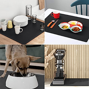 Coffee Bar Mat for Spill-proof, 18 x 12 Inch Hide Stain Abosrbent Coffee Mat | Non-Slip Rubber Backed Coffee Bar Accessories Under the Cofee Machines