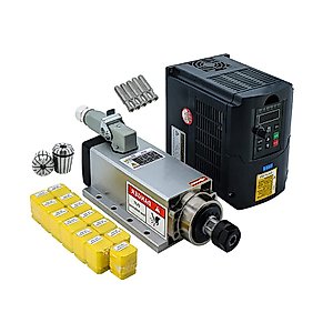 110V Spindle Motor Kit，2.2Kw Spindle Motor 24000Rpm 400Hz ，VFD Variable Frequency Drive ，13 pcs ER20 Collets （1-13mm）for CNC Router Engraving Milling Machine