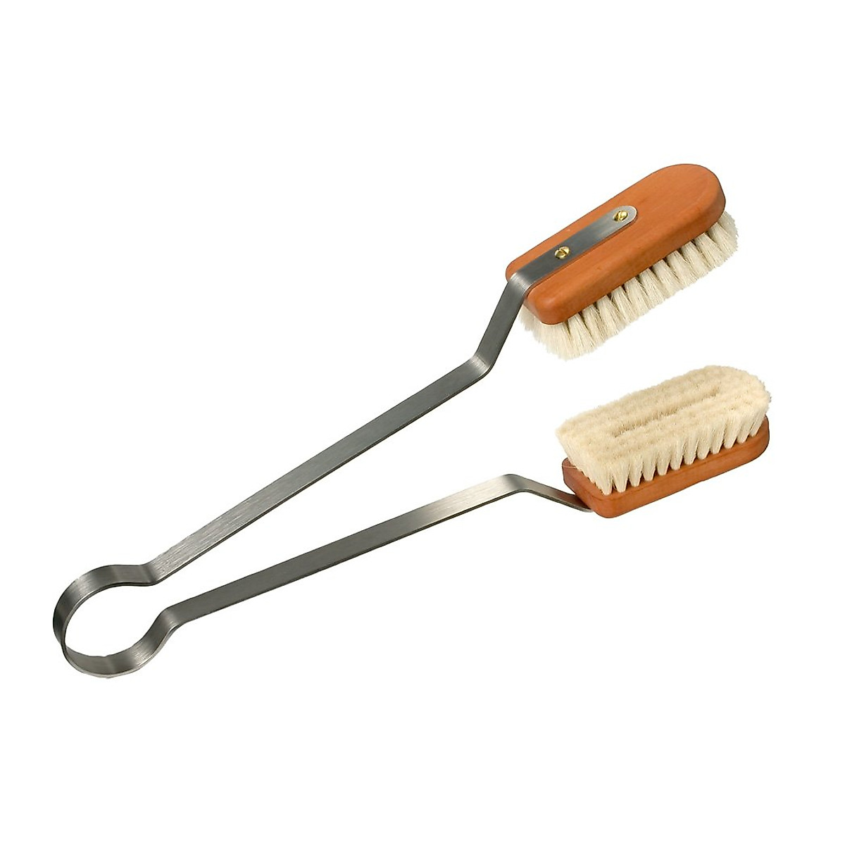 Redecker Goat Hair Leaf Cleaning Brush with Oiled Pearwood Handle, Dust Removal for Houseplants, 13-3/4-Inches