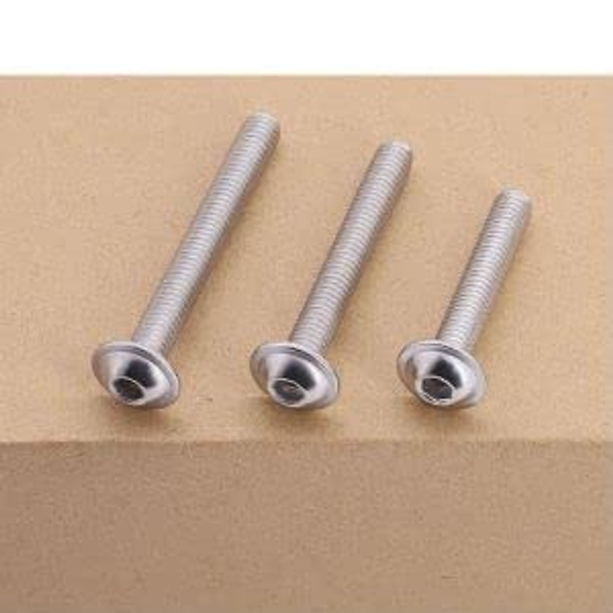 M4-0.7 x 8mm (80 pcs) Flanged Button Socket Head Cap Screws, 304 Stainless Steel, Full Thread, ISO7380-2