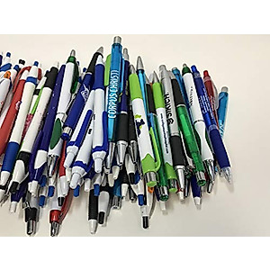 Closeouts For Less 175 Lot Misprint Ink Pens, Ball Point, Plastic, Retractable