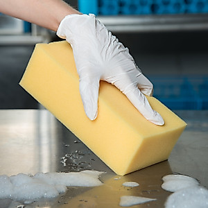 Carlisle FoodService Products 36550100 Commercial Cleaning/Washing Foam Sponge, 8.25", Yellow