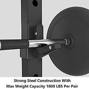 MAJOR LUTIE J-Hook, Power Cage Attachments Barbell Bar Holders for Squat Rack for PLM03, Set of 2