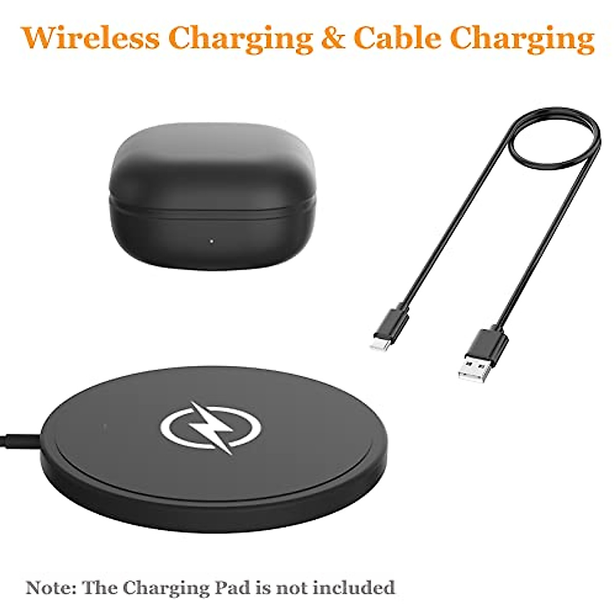 Wireless Charging Case for Galaxy Buds 2, Replacement Charger Station Box with USB-C Cable Cord for Samaung Galaxy Buds 2 SM-R177 Bluetooth Earbuds Accessories