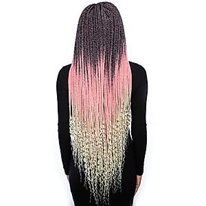 MULTI PACK DEALS! Mane Concept Synthetic Hair Crochet Braids 3X Pre-Stretched Ivy Box Braid 32" (1-PACK, T1BBUG350)