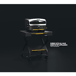 HALO Outdoor Cart | Portable Outdoor Countertop Grill Cart | Drop Down Drawer Storage | Collapsible | Tank Storage