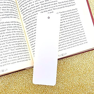 ITZAMNA White Blank Bookmarks with Hole for DIY Kids Craft School Teacher Supply Pack of 100