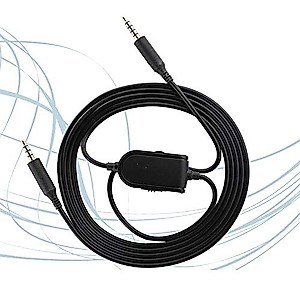 Replacement Audio Cable for Gaming Headset 2M 3.5mm Gold Plated Weaving Audio Cord for Logitech Astro A10 Astro A40 Gaming Headset