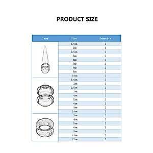 50Pcs 14G-00G Ear Stretching Kit, Acrylic Tapers / Plugs / Silicone Tunnels Ear Gauges Expander Set, Body Piercing Jewelry Earrings for Women Men Girls Boys - Cyan