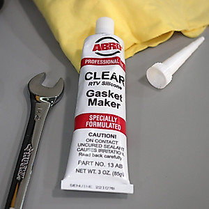 ABRO RTV Silicone Sealant and Gasket Maker: Up to 500 Degree F Heat, High Temp Silicone Sealant/Head Gasket Sealant, 3 oz/85g Tube - Clear