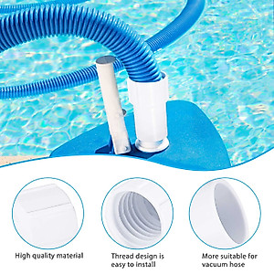 WXJ13 4PCS 1-1/2 Inch Pool Hose Cuff Swimming Pool Cleaning Hose Fittings Threaded Hose Cuff Pool Cuff Replacement Parts for Spiral Wrap Swimming Pool Vacuum Hose