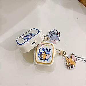 MSnow Compatible with Airpods 3 IMD&TPU Case Cover for Airpods 3rd Generation with Keychain - Jerry