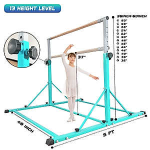 MARFULA Gymnastic Bar for Kids and Teenage Ages 3-20, 350 lbs Weight Capacity, Gymnastic Kip Bar Horizontal Bar for Gymnast, Gymnastic Training Equipment for Home and Gymnastic Center Use