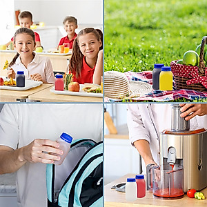 Cornucopia Brands 8-Ounce Plastic Milk Bottles (12-Pack); HDPE Bottles Great for Milk, Juice, Smoothies, Lunch Box & More, BPA-Free, Dishwasher-Safe, BPA-free