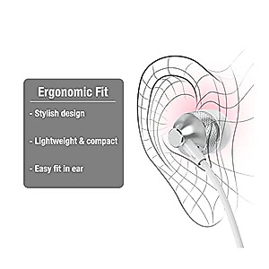 GADGET.COOL 4 Pack in-Ear Headphones with Microphone and Extra Ear Tip Replacements, Balance and Clear Sound Quality, Hands-Free Call, Comfortable Fit, for iPhone Smart Mobile Phone Tablet Laptop