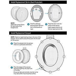Replacement Earpads for Bose QC35 & QC35ii, Premium Leather Memory Foam Ear Pads for QuietComfort 35, Soft & Long Lasting by Brainwavz (Black)